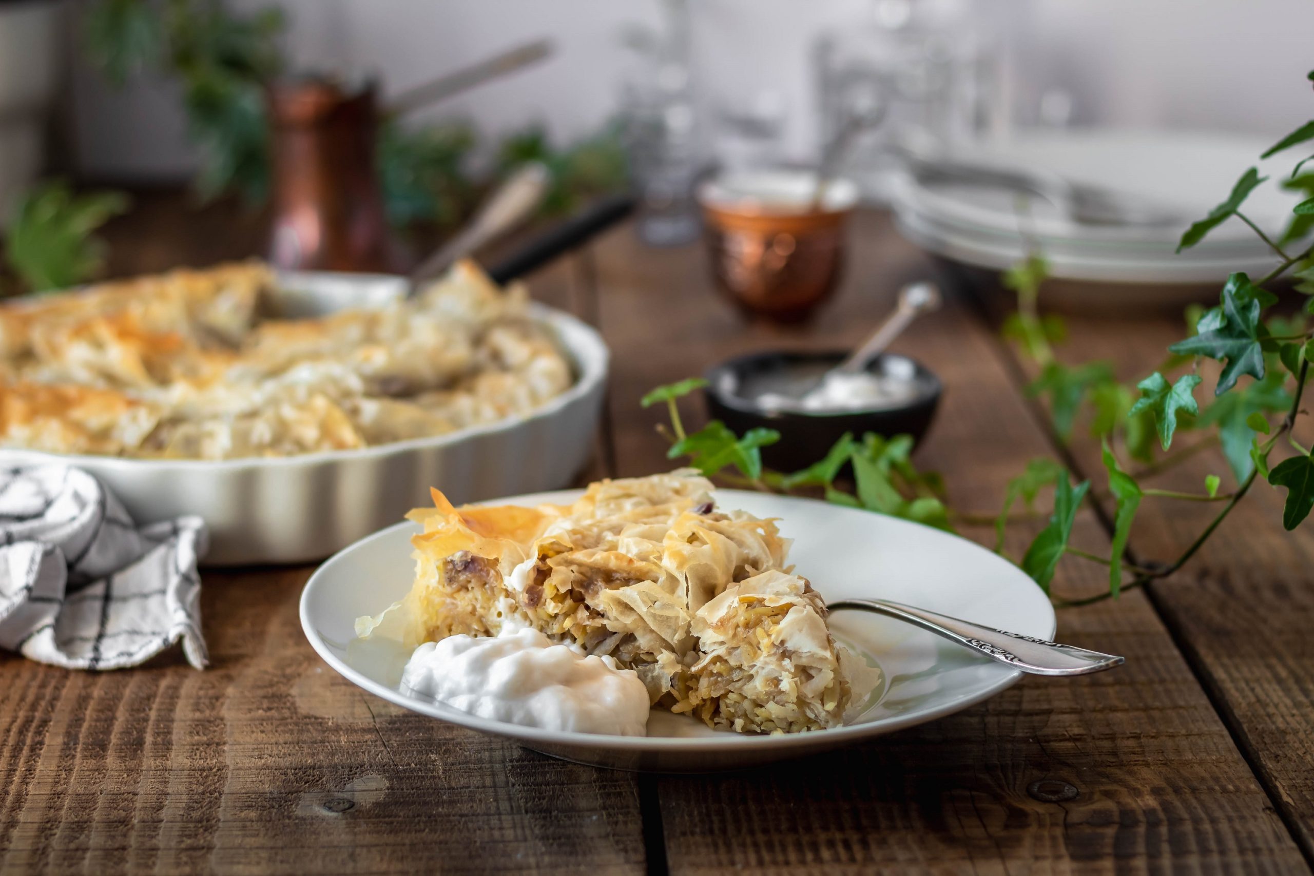 Classic Potato Phyllo Pie | Little Kitchen Vibes